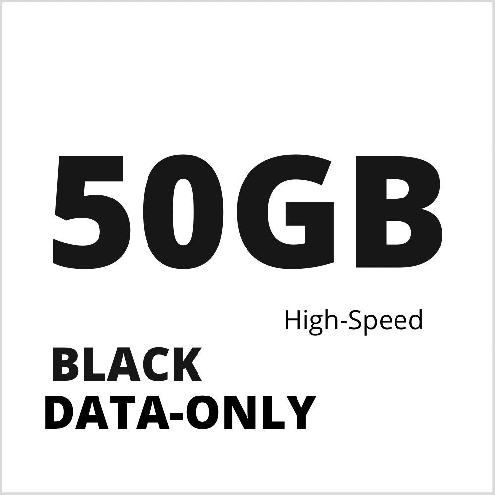 boom! BLACK 50GB Data Only plan – boom! MOBILE